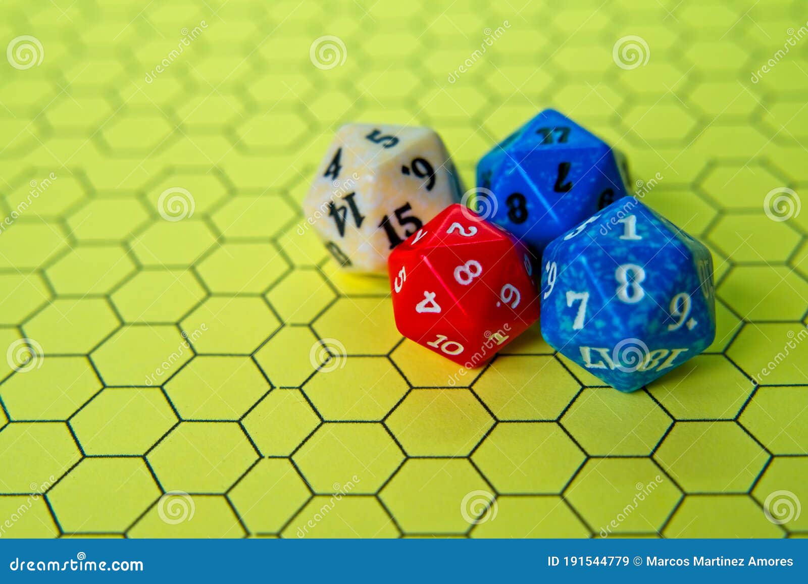 Role-playing Board with Several Colored Dice Stock Image - Image of ...