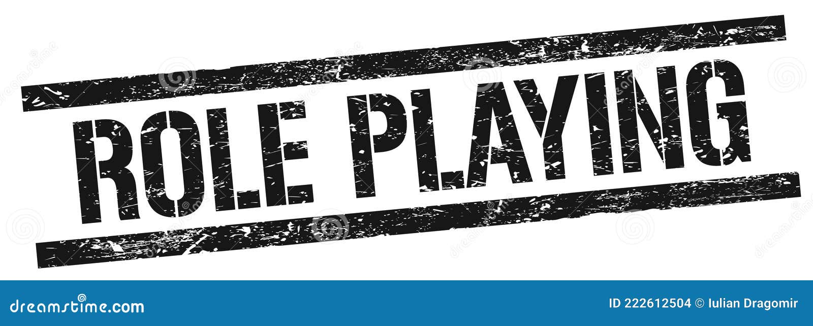 ROLE PLAYING Text on Black Grungy Rectangle Stamp Stock Illustration ...