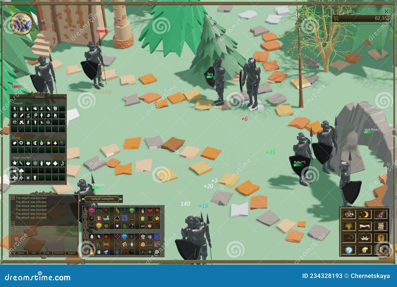 Role Videogame Rpg Warriors And Wizards Characters Vector Illustration ...