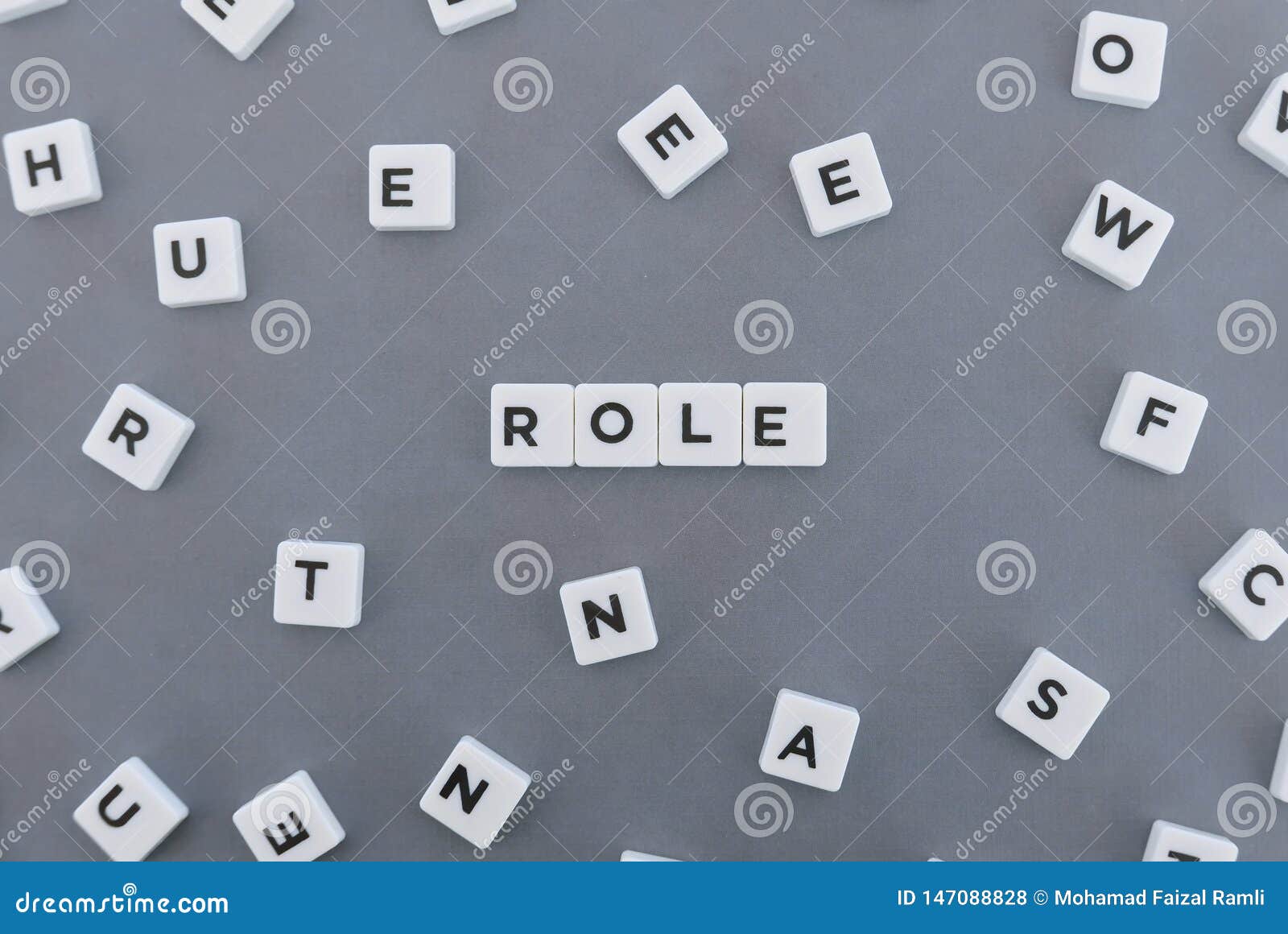 Role Word Made of Square Letter Word on Grey Background Stock Photo ...