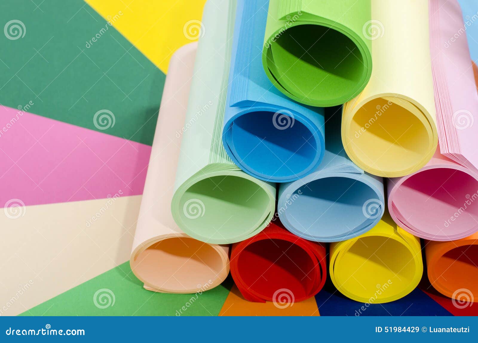 Roles Of Color Paper Background Royalty-Free Stock Image ...
