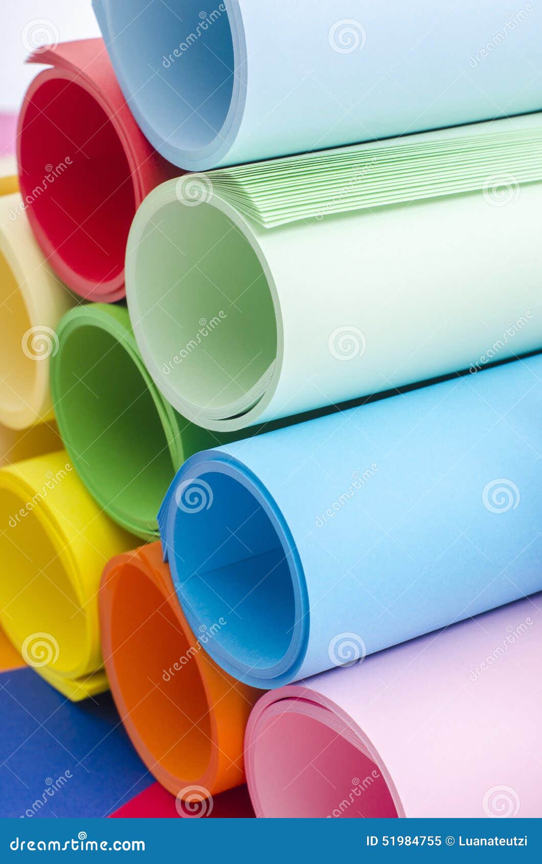 Roles Of Color Paper Background Royalty-Free Stock Image ...