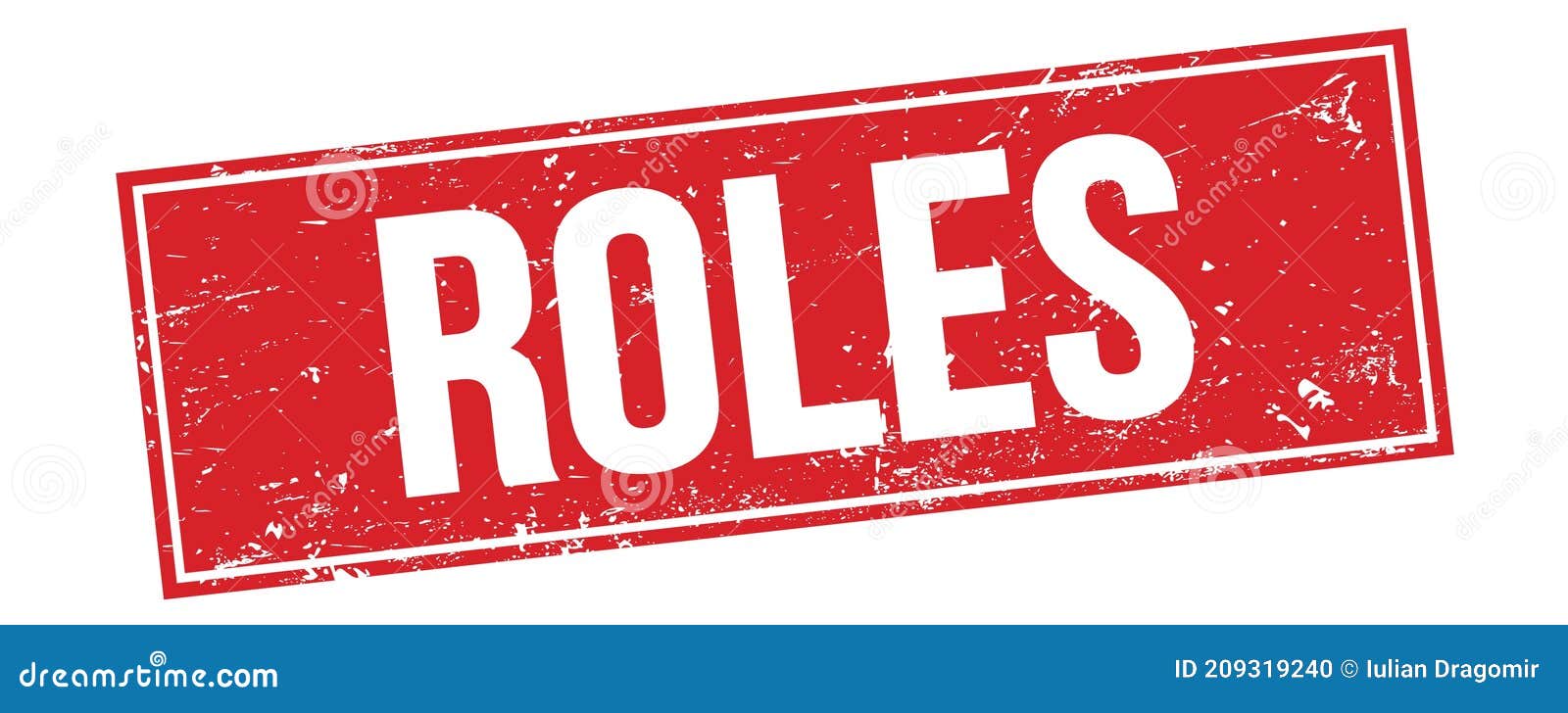 ROLES Text on Red Grungy Rectangle Stamp Stock Illustration ...