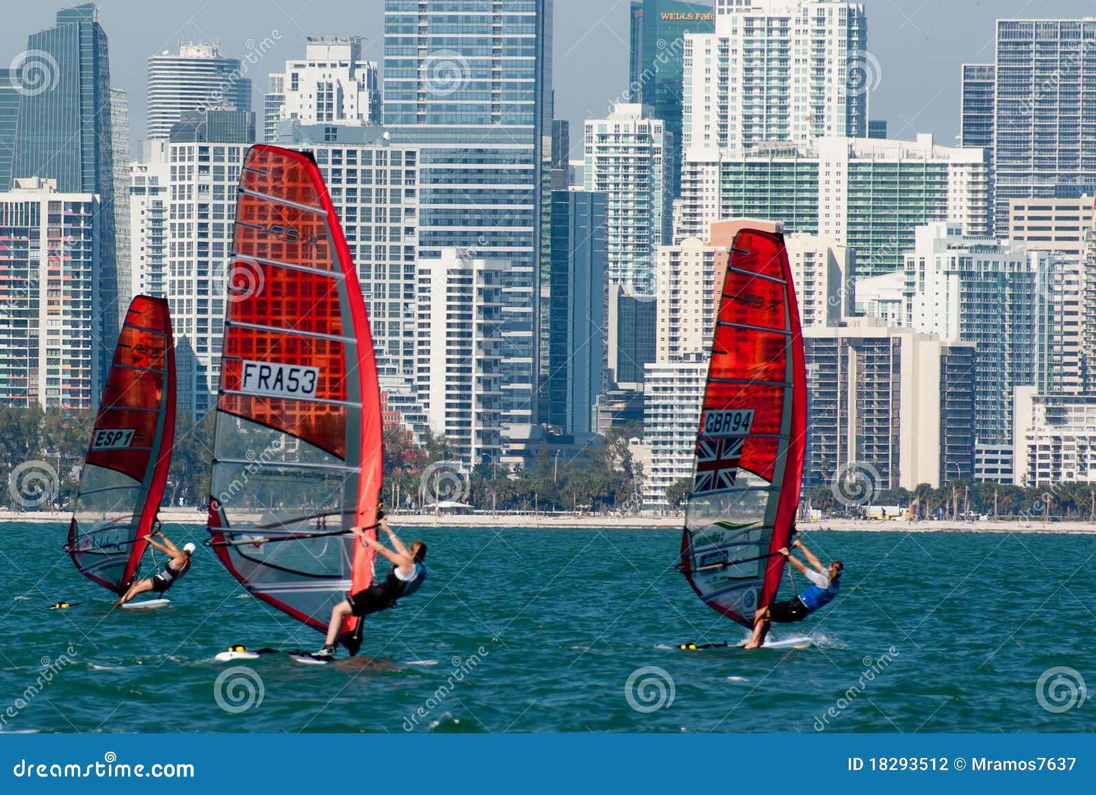 Rolex Miami OCR - Windsurfers in Miami Editorial Photography - Image of ...