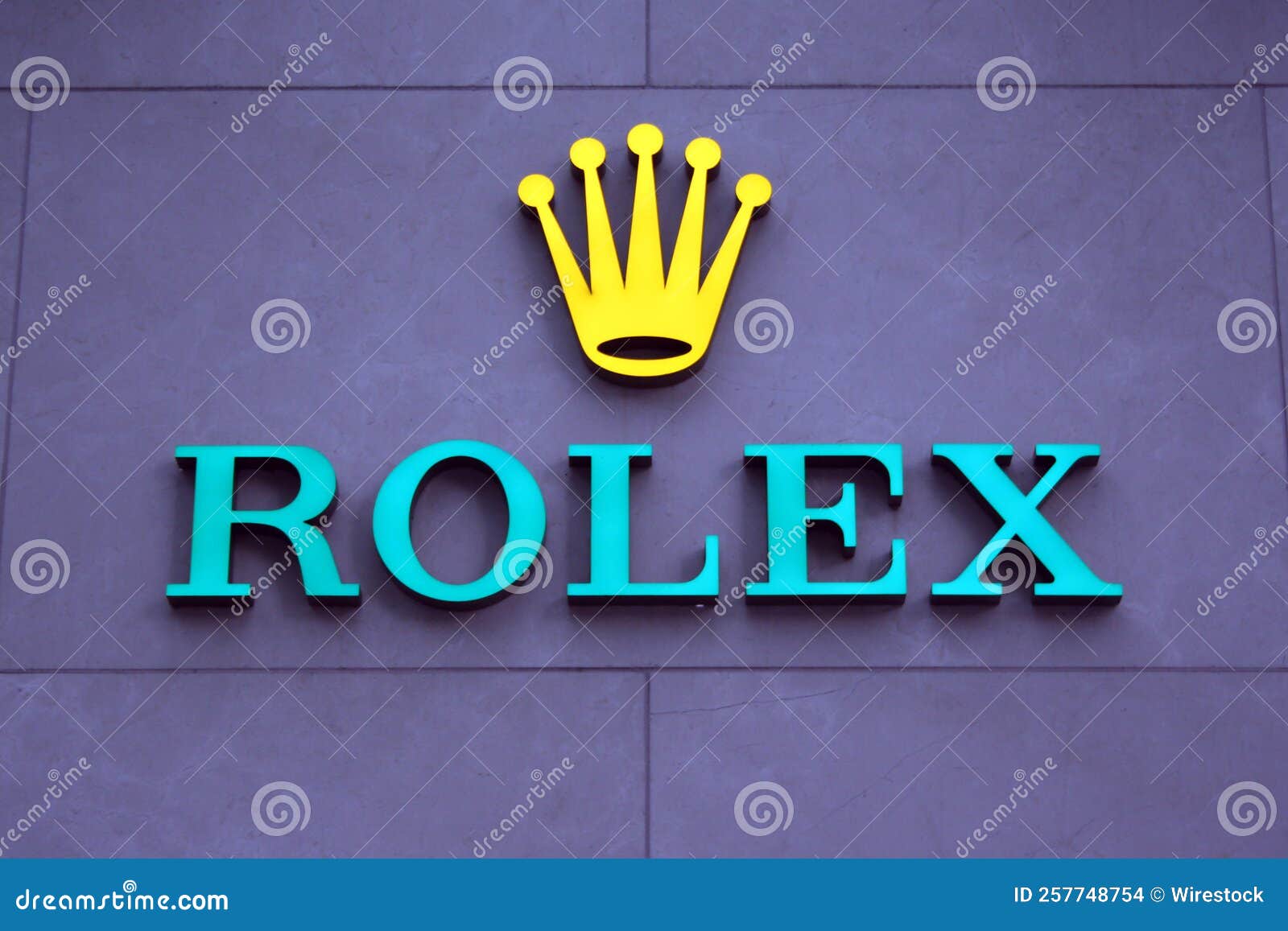 Rolex Signage Seen on the Wall in Downtown Editorial Stock Image ...
