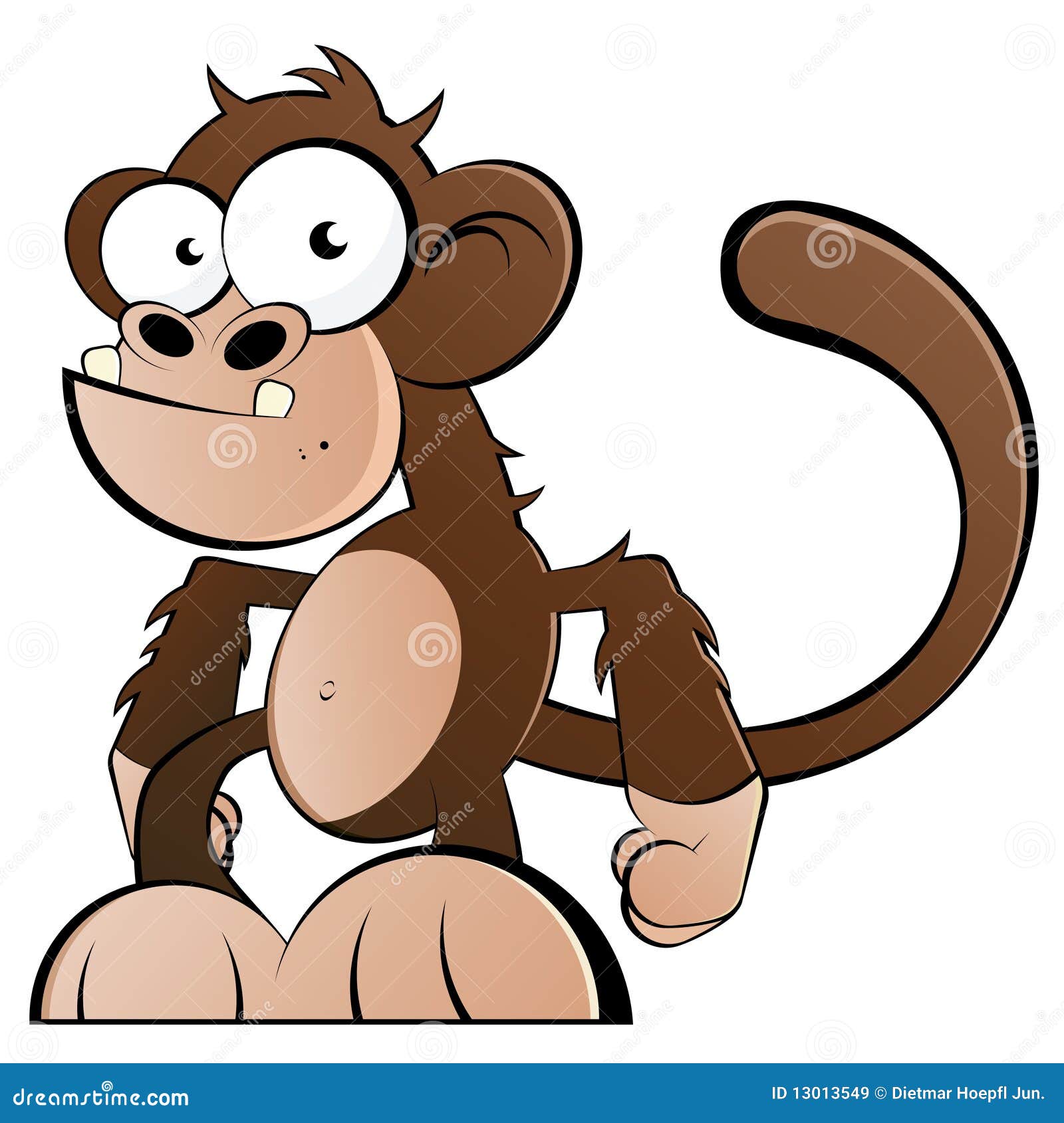 Rolig apa vektor illustrationer. Illustration av tecknad - 13013549