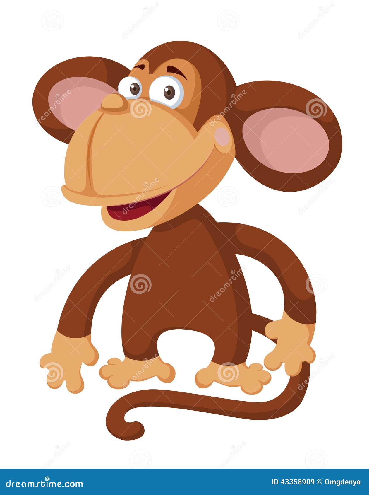 Rolig apa vektor illustrationer. Illustration av makaque - 43358909