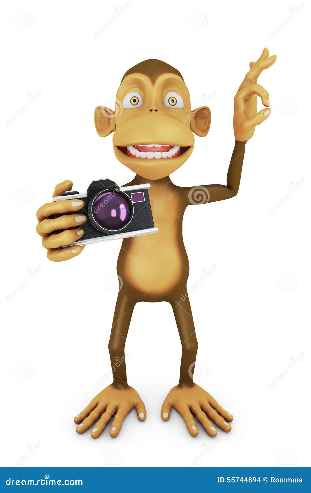 Rolig apa stock illustrationer. Illustration av foto - 55744894