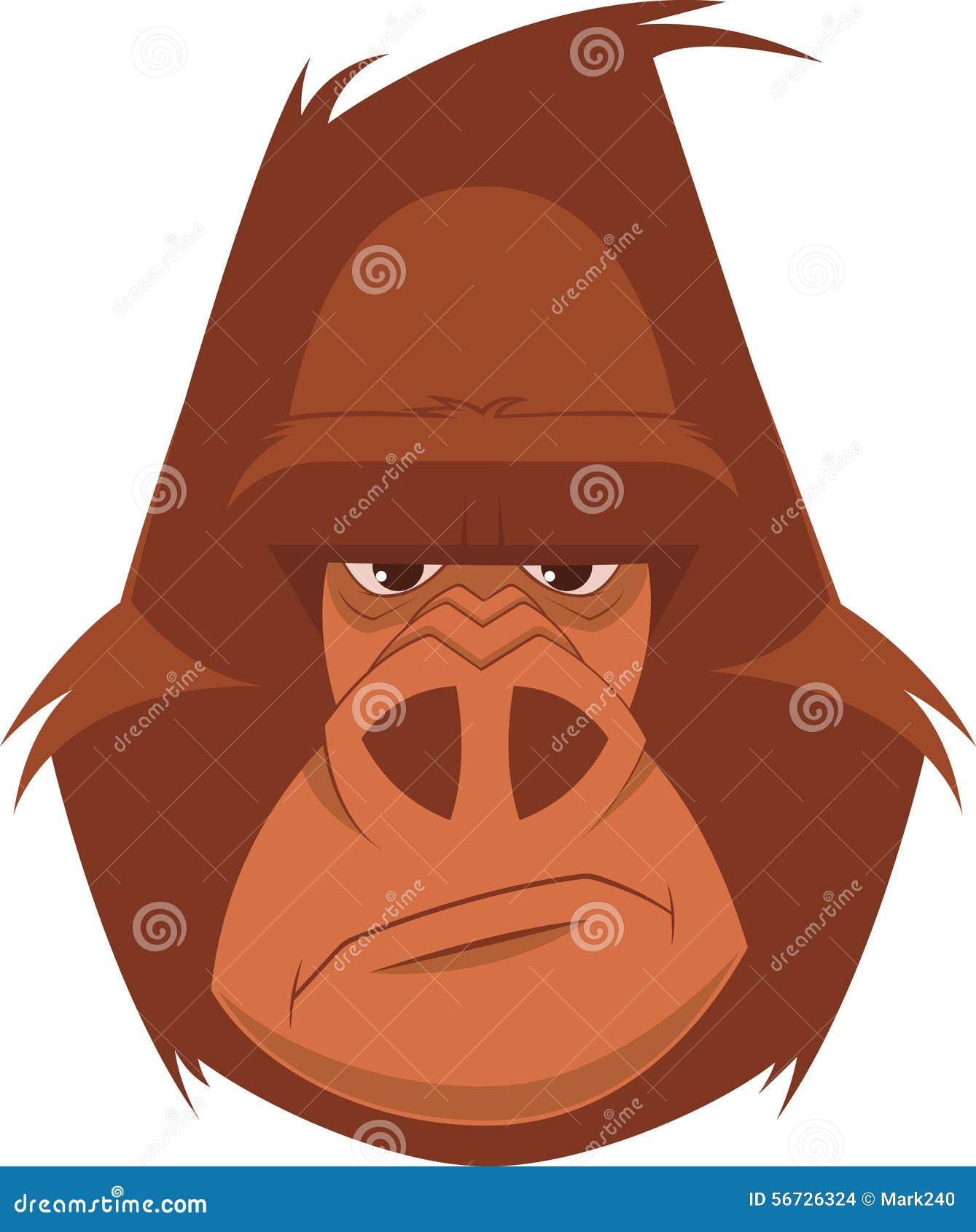 Rolig apa vektor illustrationer. Illustration av oärligt - 56726324