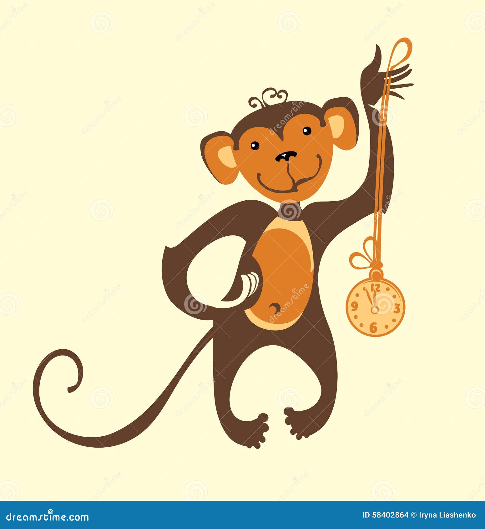 Rolig apa stock illustrationer. Illustration av däggdjur - 58402864