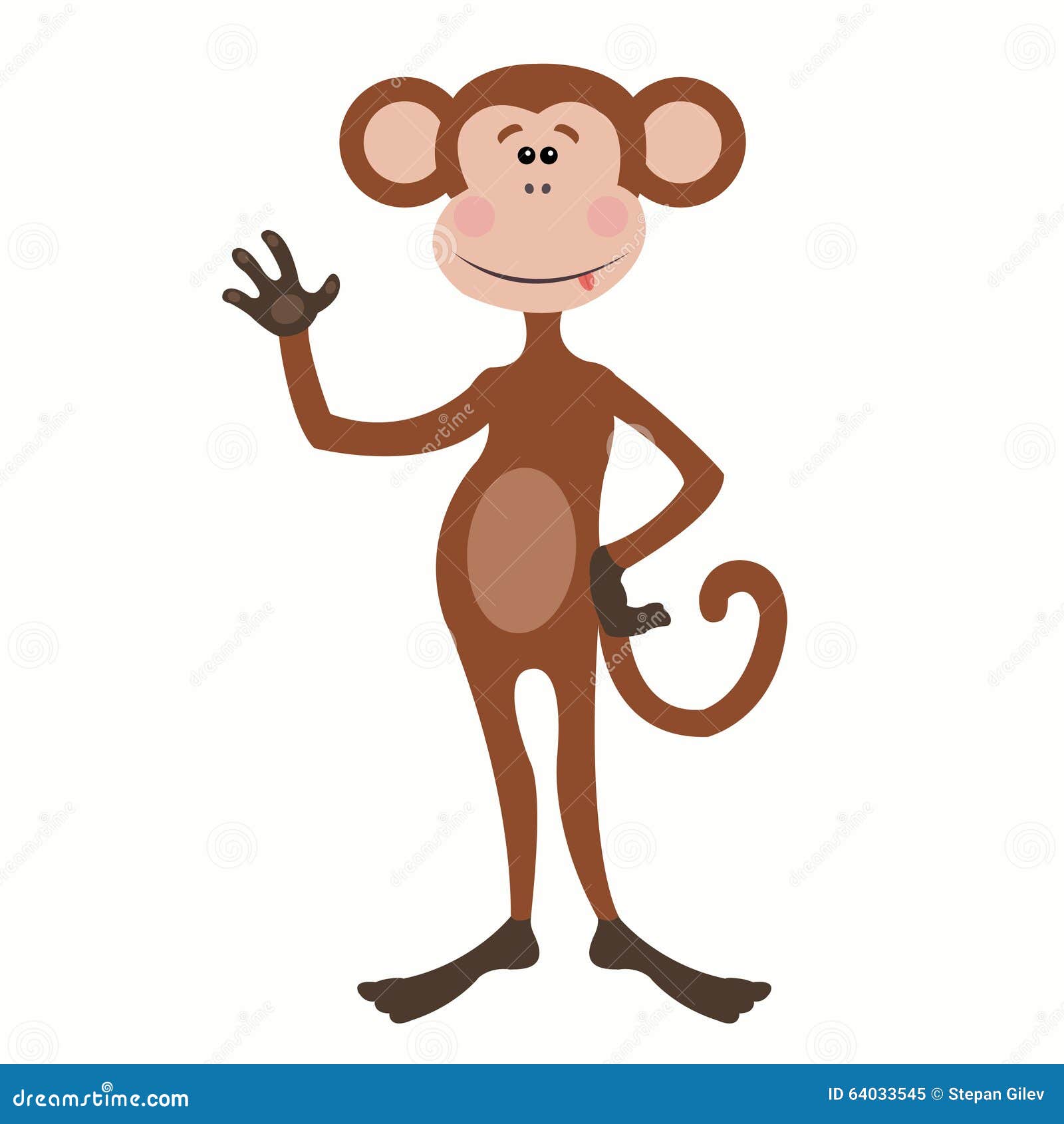 Rolig apa vektor illustrationer. Illustration av busigt - 64033545