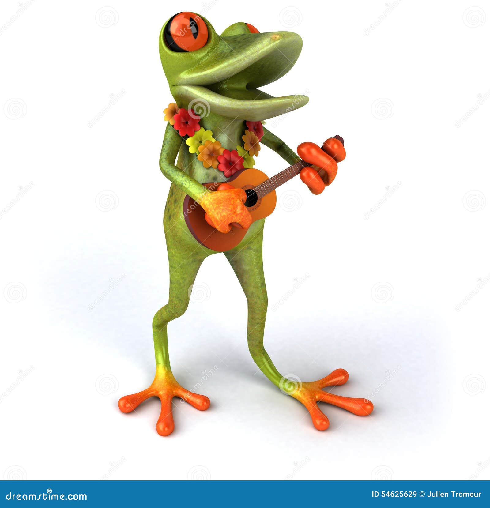 Rolig groda stock illustrationer. Illustration av musik - 54625629