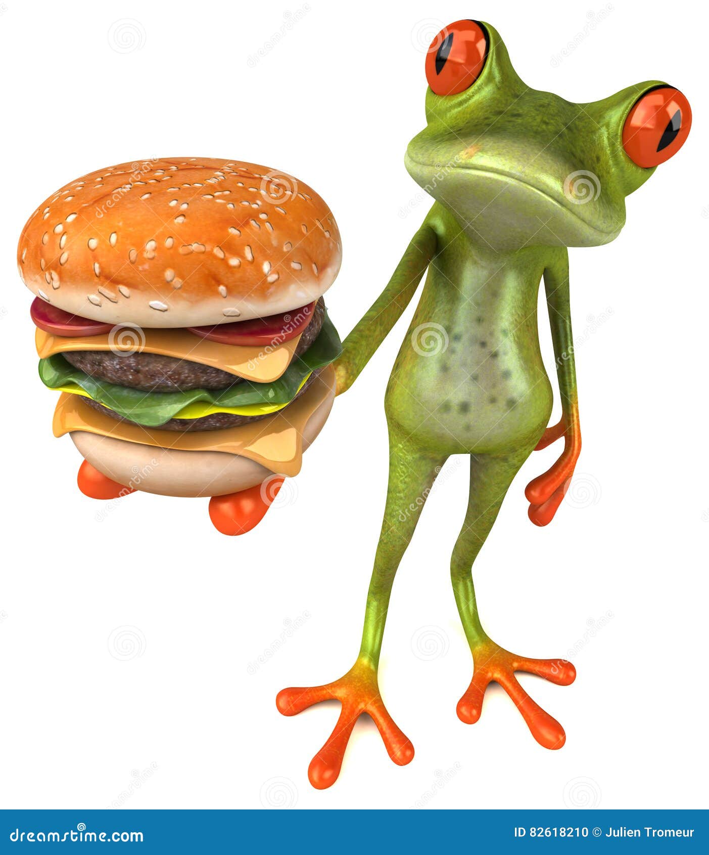 Rolig groda stock illustrationer. Illustration av grön - 82618210