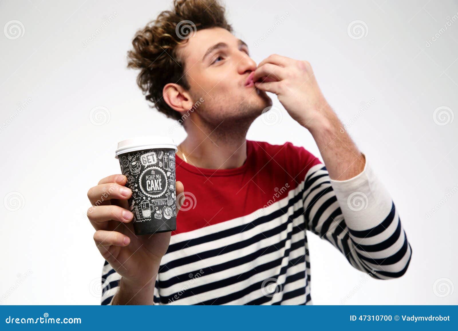 Rolig man med kaffe arkivfoto. Bild av person, affärsman - 47310700