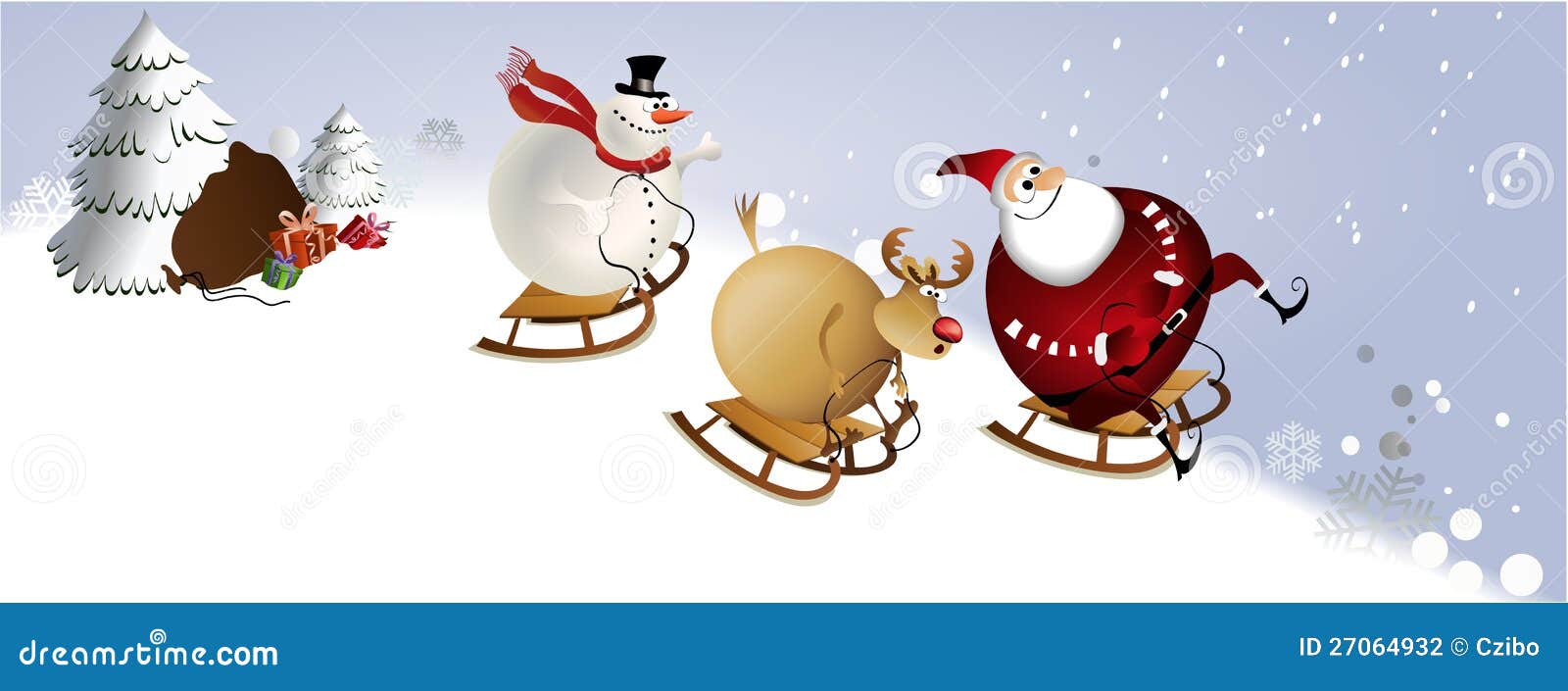 Rolig stor jul vektor illustrationer. Illustration av snögubbe - 27064932