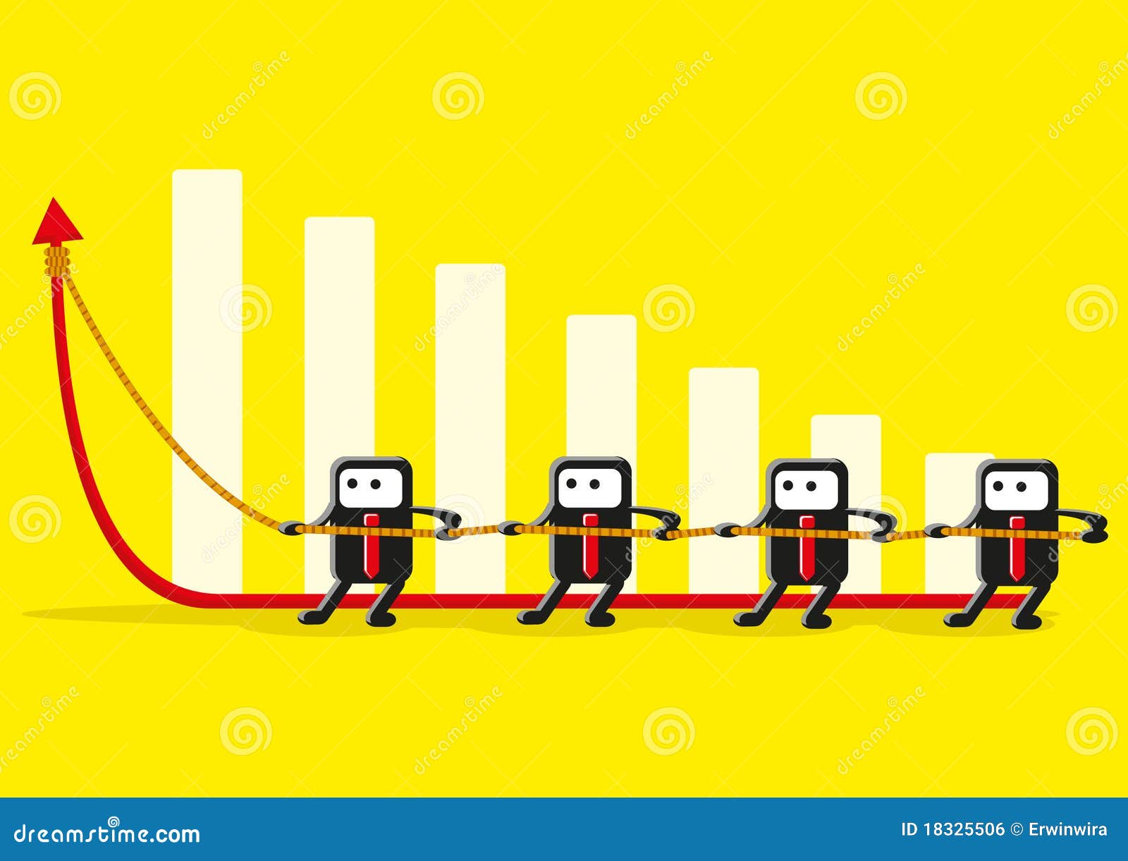 Rolig teamwork vektor illustrationer. Illustration av samarbeta - 18325506