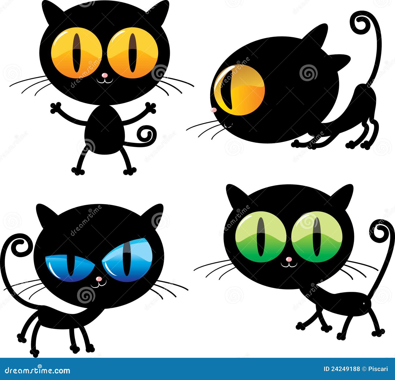 Roliga katter vektor illustrationer. Illustration av röra - 24249188