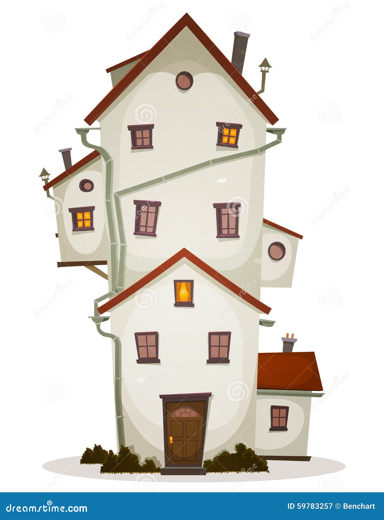 Roligt stort hus vektor illustrationer. Illustration av avskildhet ...