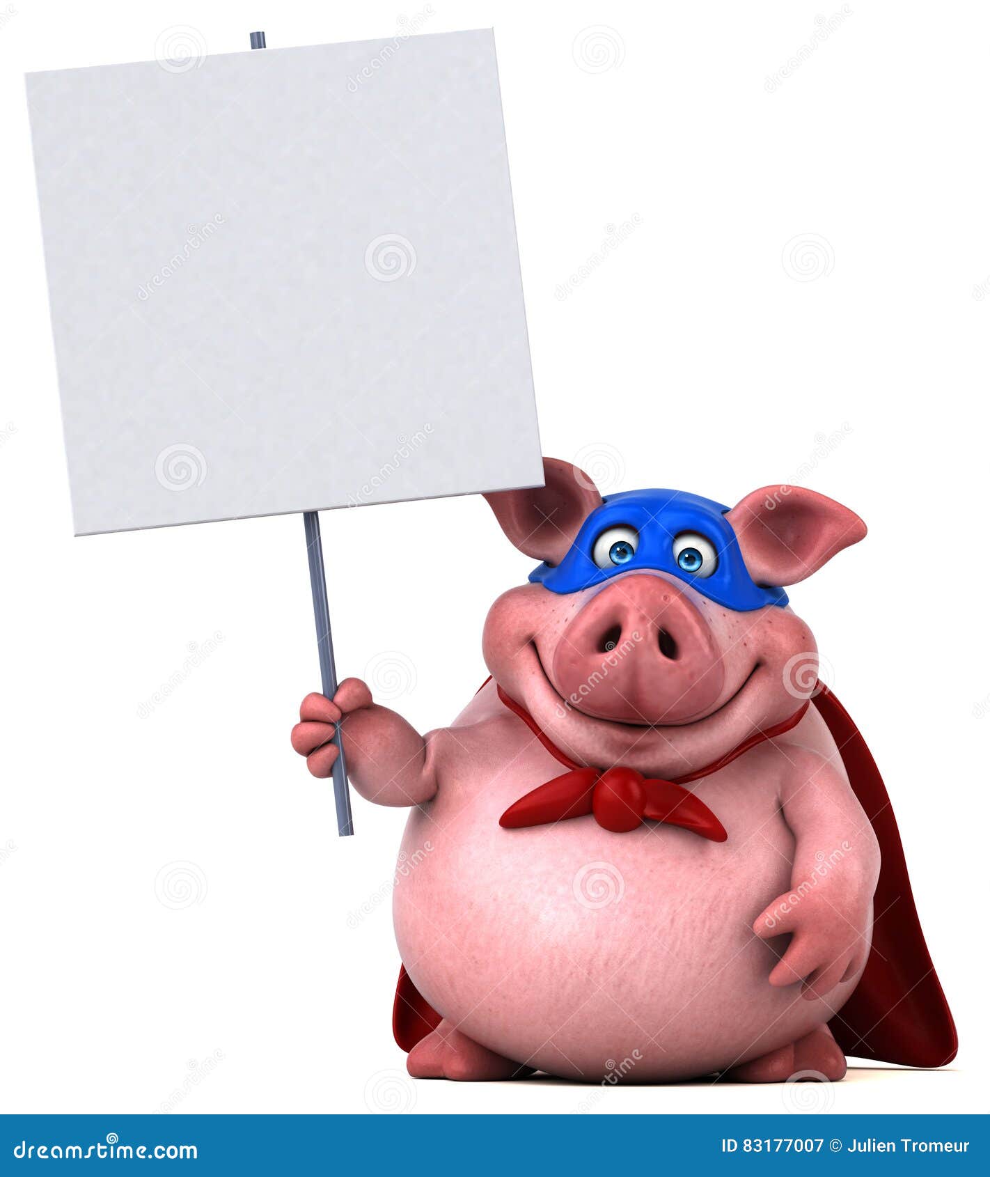 Roligt Svin - Illustration 3D Stock Illustrationer - Illustration av ...