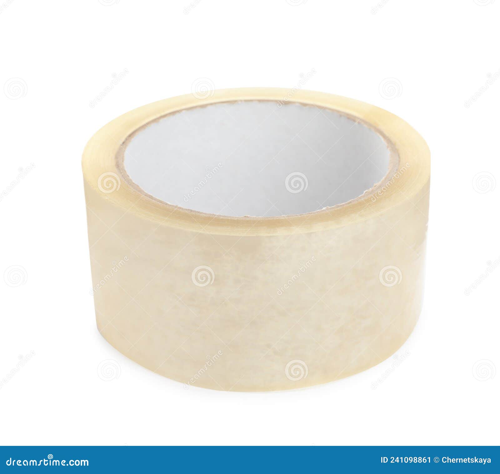 Roll of Adhesive Tape Isolated on White Stock Image - Image of pressure ...