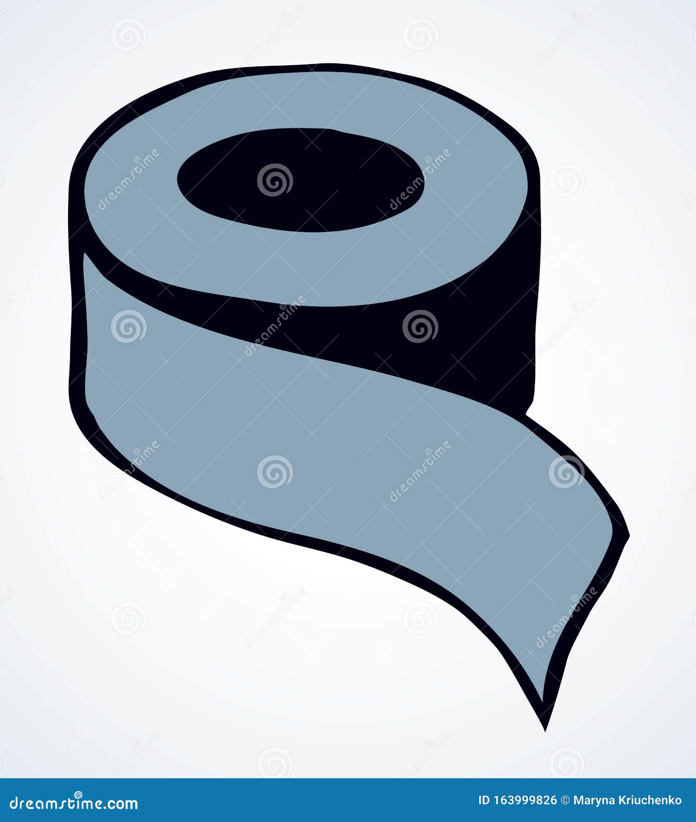 Roll of Adhesive Tape. Vector Drawing Stock Vector - Illustration of ...