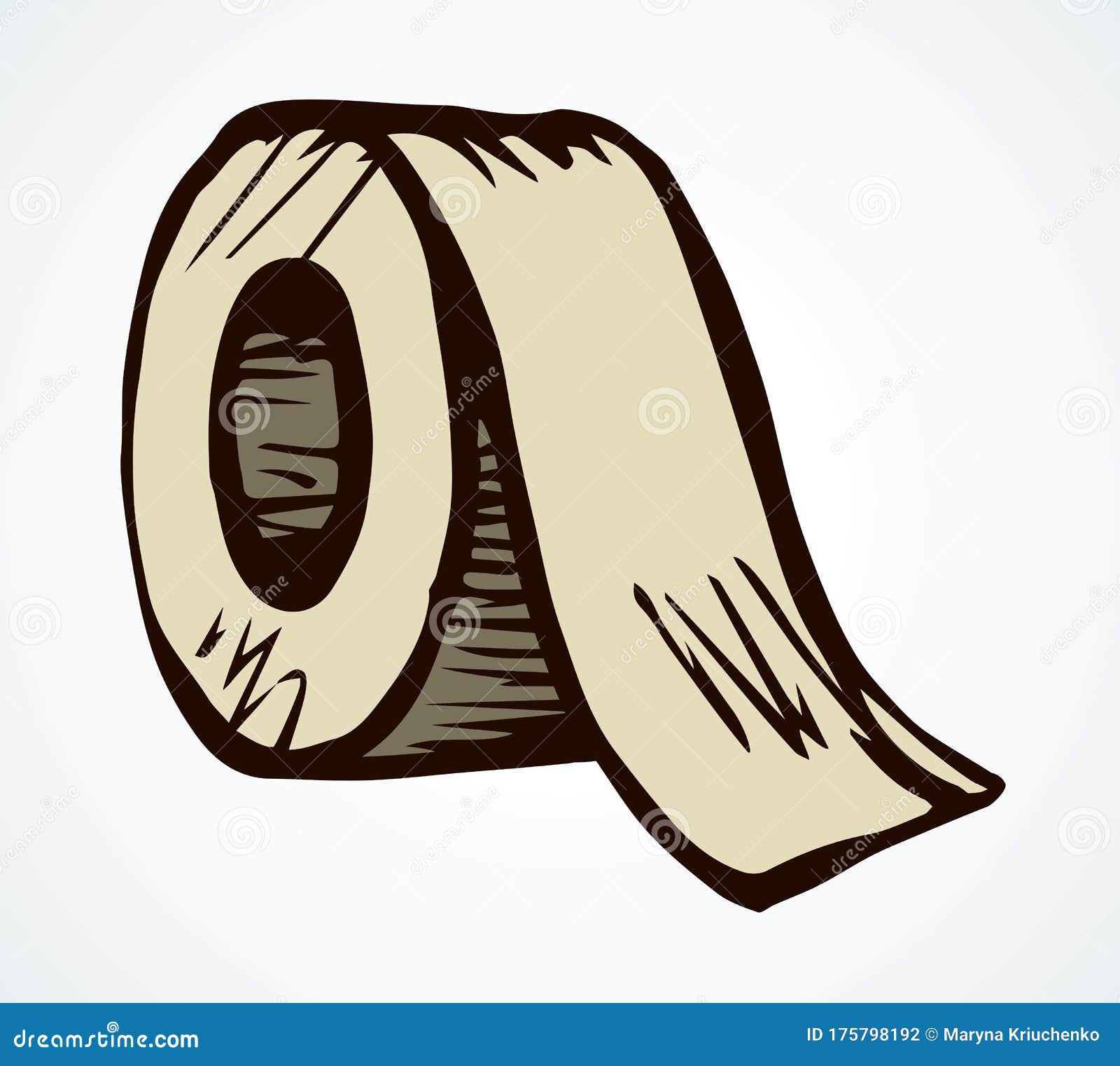 Roll of Adhesive Tape. Vector Drawing Stock Vector - Illustration of ...