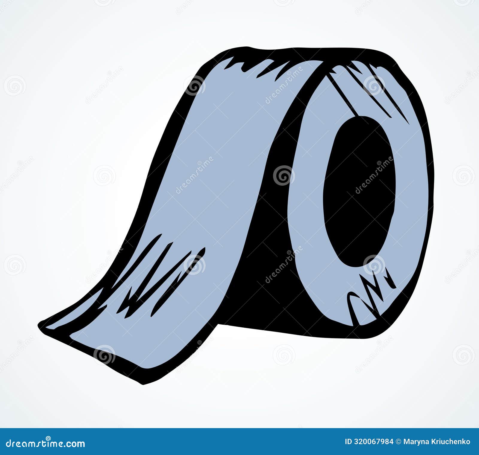 Roll of Adhesive Tape. Vector Drawing Stock Vector - Illustration of ...
