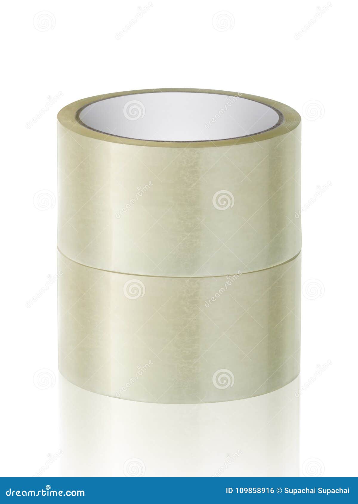 Roll Adhesive Tape, on White Background Stock Photo - Image of stick ...