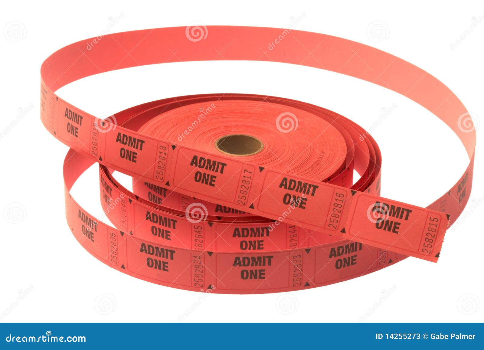 Roll of Admission Tickets stock image. Image of printed - 14255273