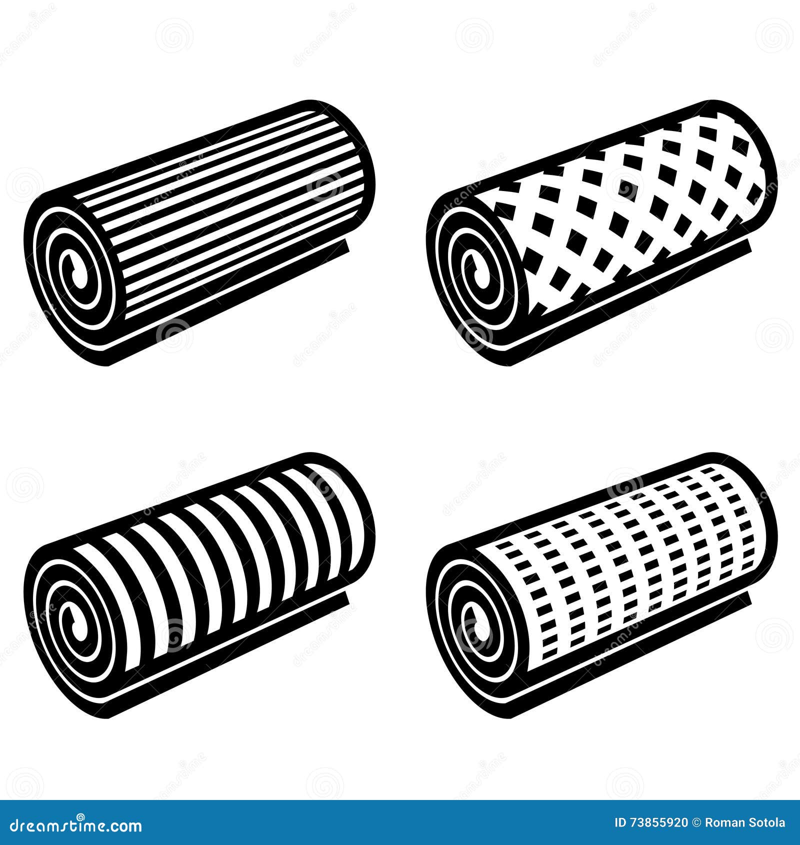 Roll of Anything Black Symbol Stock Vector - Illustration of shape ...