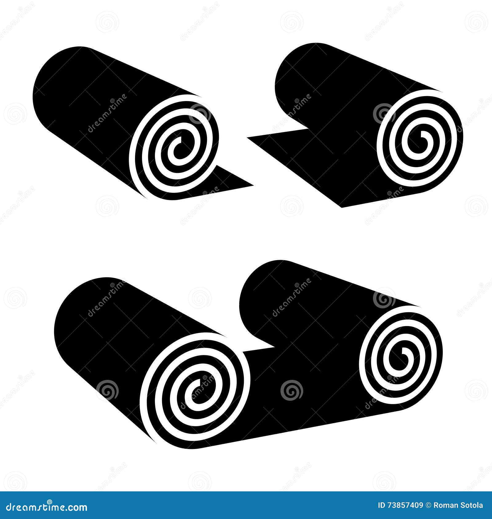 Roll Of Anything Black Symbol Vector Illustration | CartoonDealer.com ...
