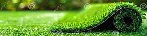 A Roll Of Artificial Grass Is Laying On The Ground Stock Image Image Of Abstract Outdoor
