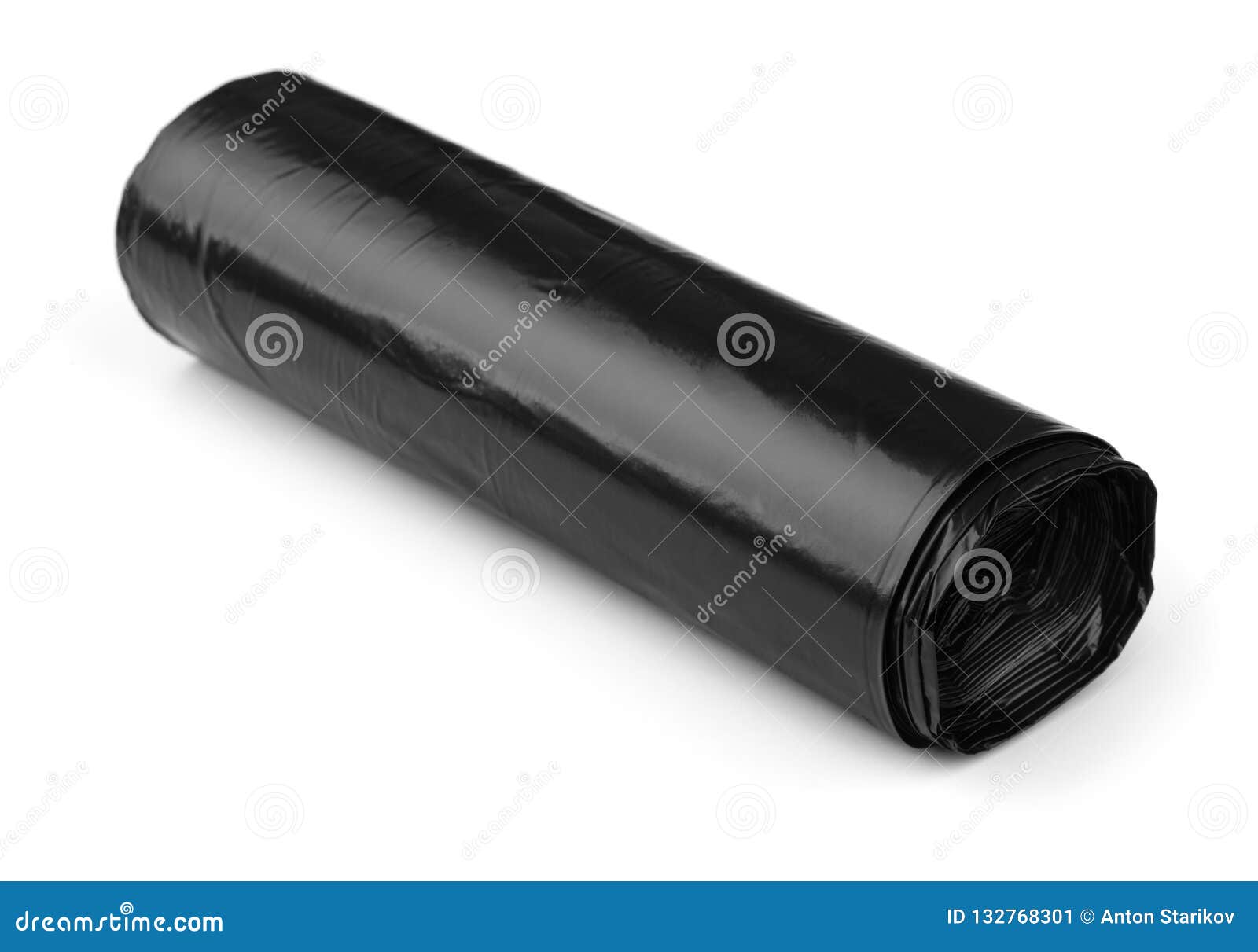 Roll of Black Plastic Polyethylene Sheeting Stock Image - Image of pack ...
