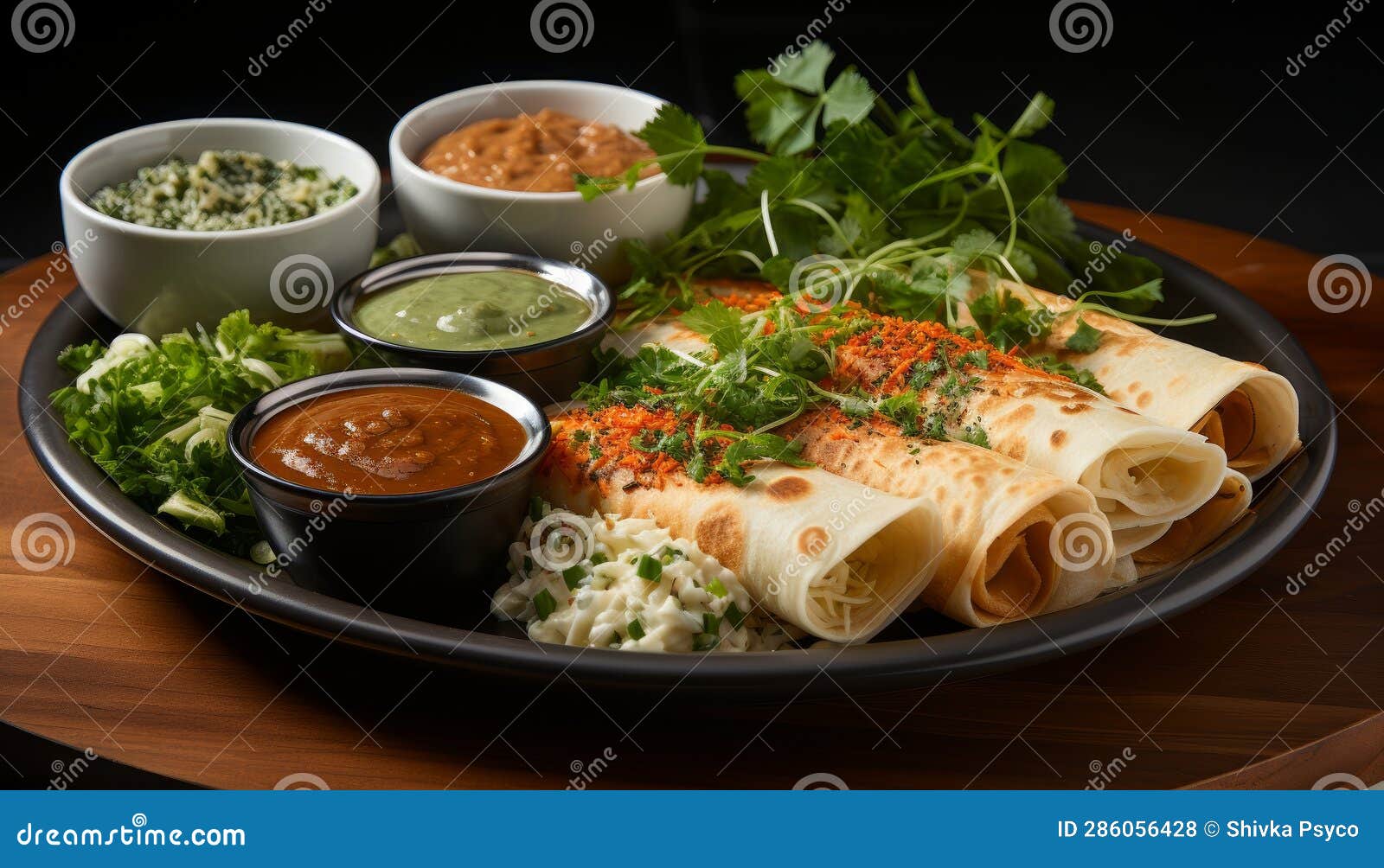 A Plate With Idli, A Type Of Steamed Rice Cake, Served With Sambar, A ...