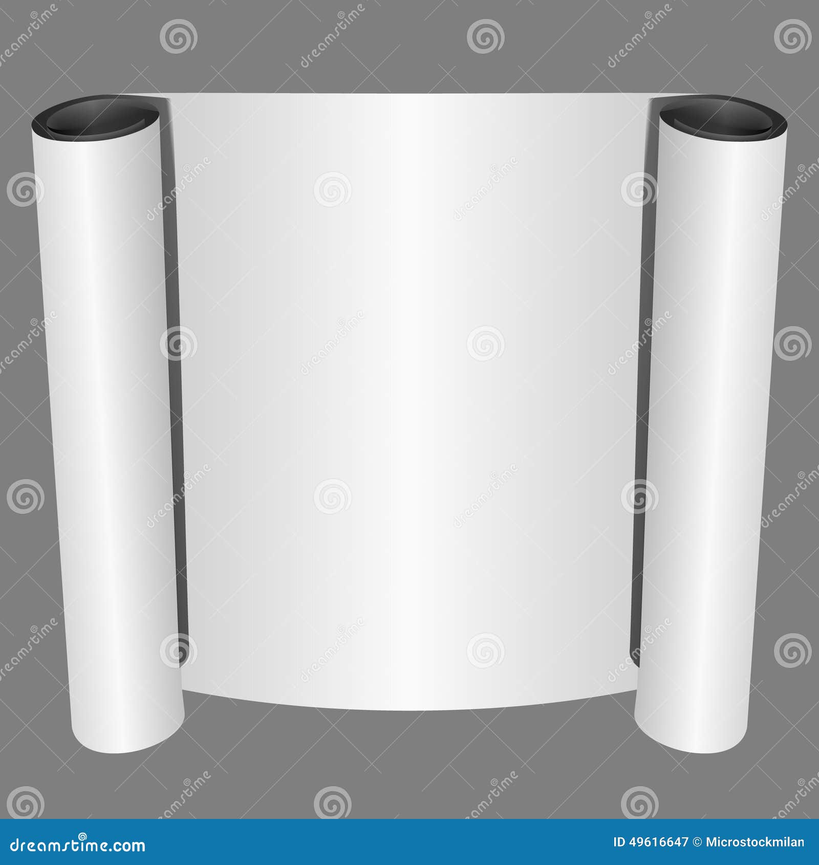 Roll of Blank White Paper. Vector Illustration Stock Vector ...