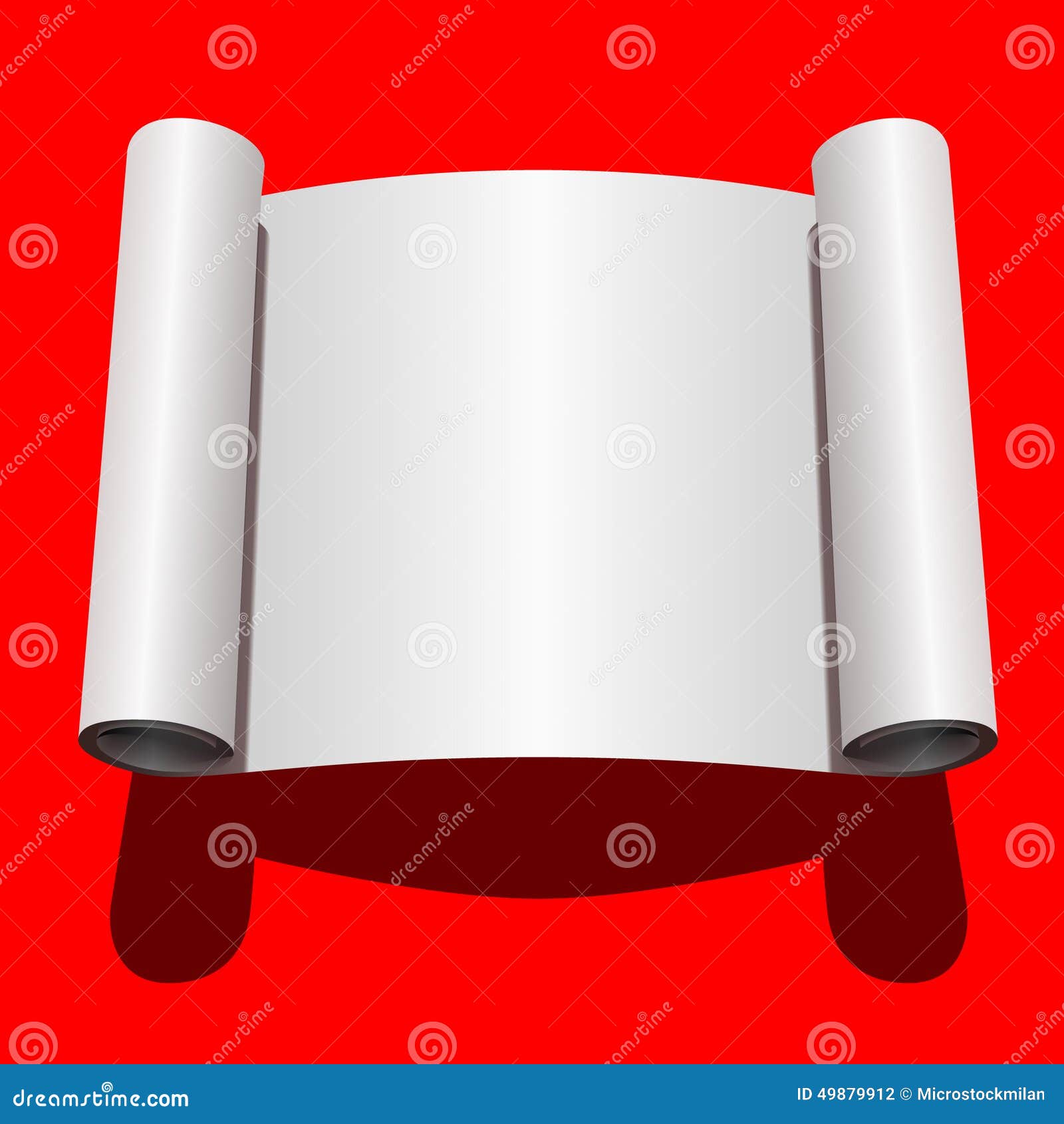 Roll of Blank White Paper. Vector Illustration Stock Vector ...