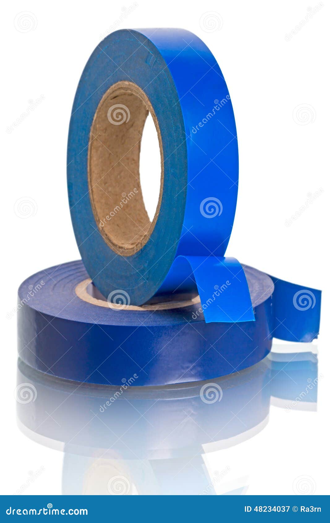 Roll of Blue Insulating Tape Stock Image - Image of circle, white: 48234037