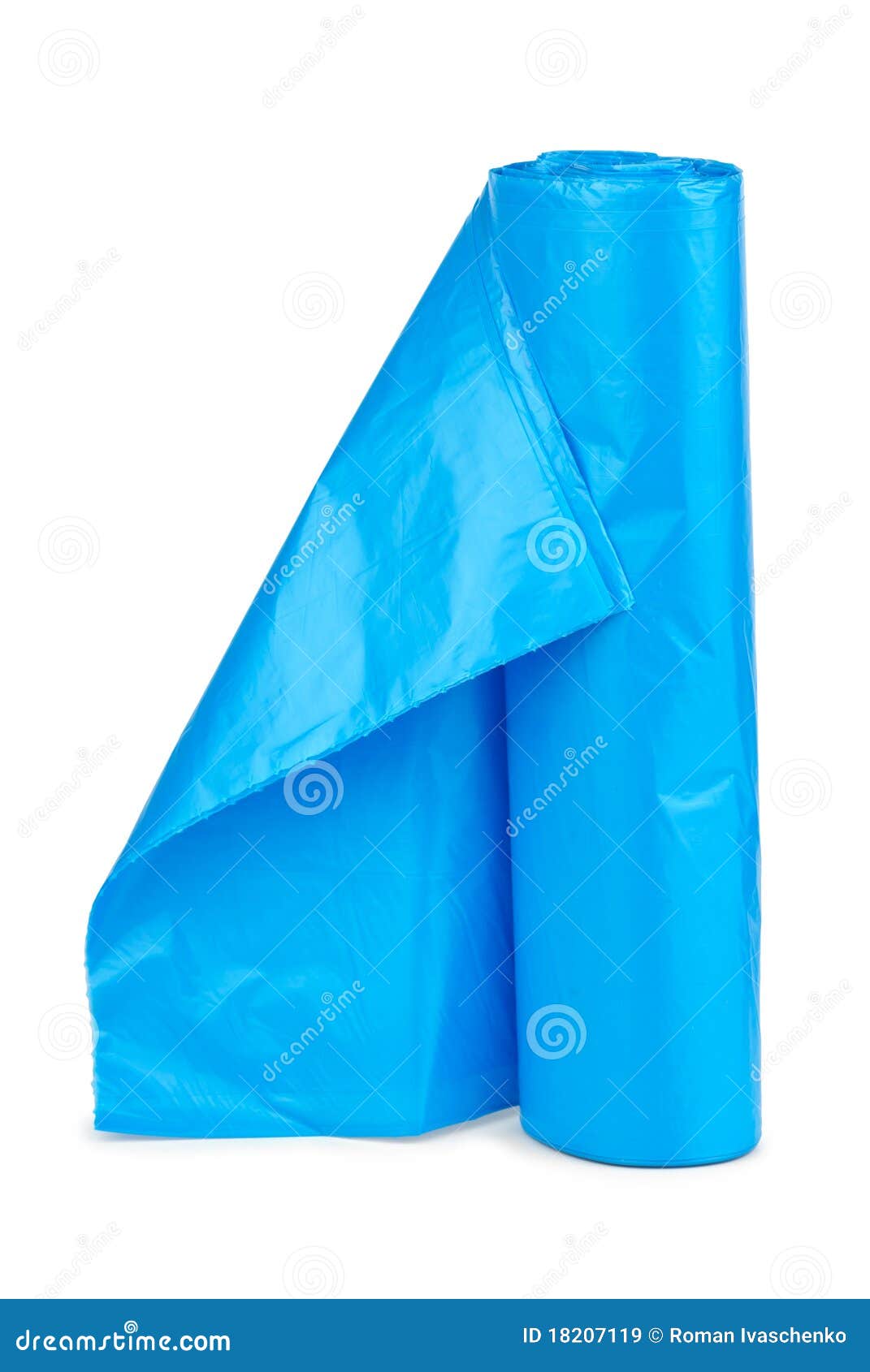 Roll of Blue Plastic Garbage Bags Stock Image - Image of rolled, trash ...