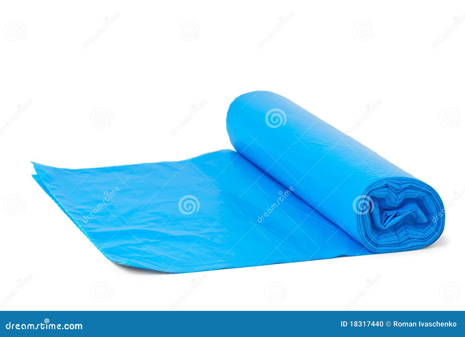 Roll of Blue Plastic Garbage Bags Stock Photo - Image of sack, garbage ...
