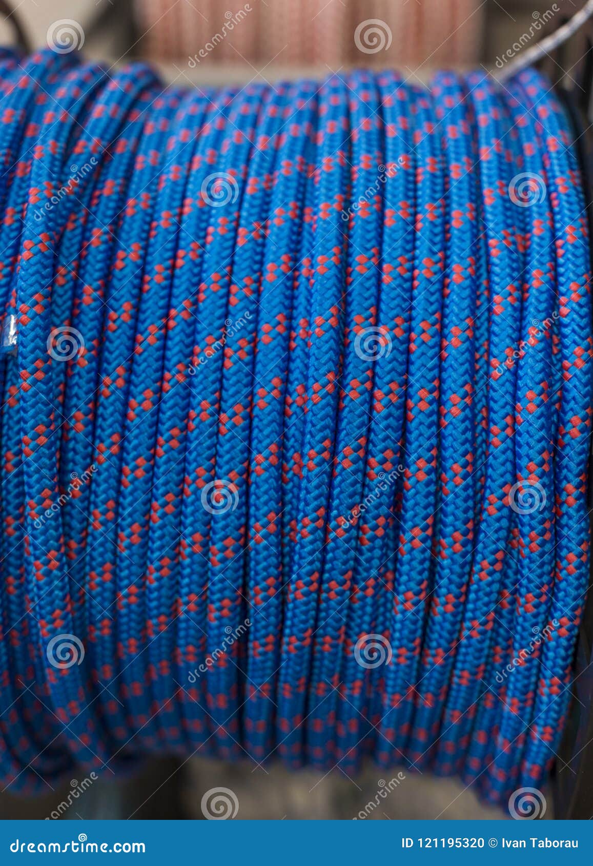 Roll of Blue and Red Rope or Cord Stock Photo - Image of link ...