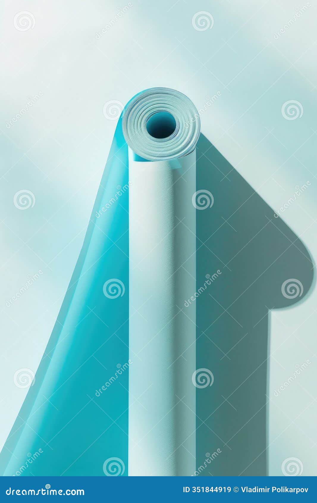 A Roll of Blue and White Paper on a White Surface. Ideal for Design ...