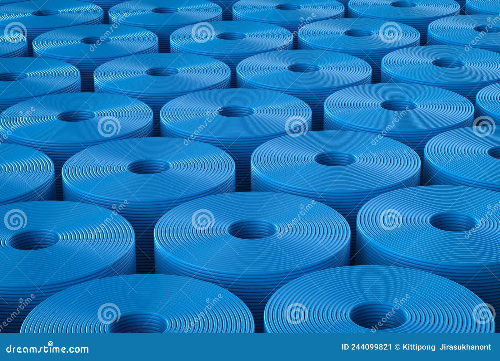 Roll The Cable Which Stretched Silhouette, Royalty-Free Stock Image ...