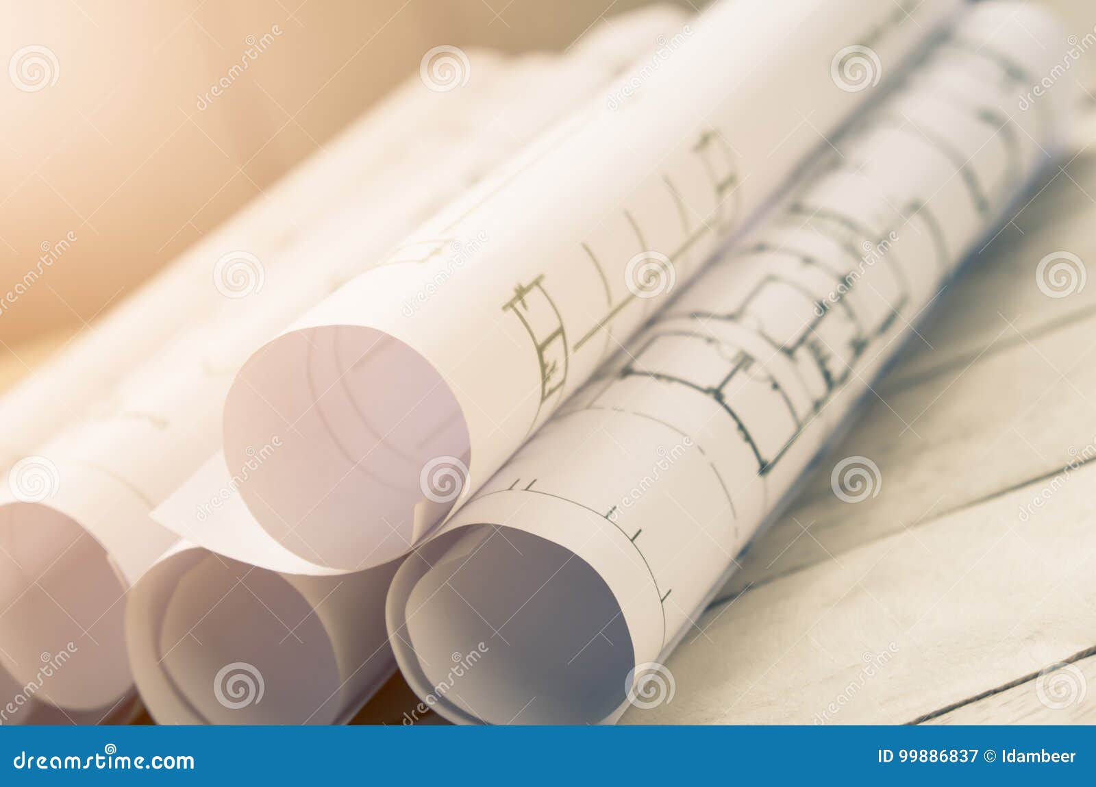 Roll blueprint stock image. Image of print, plan, construction - 99886837
