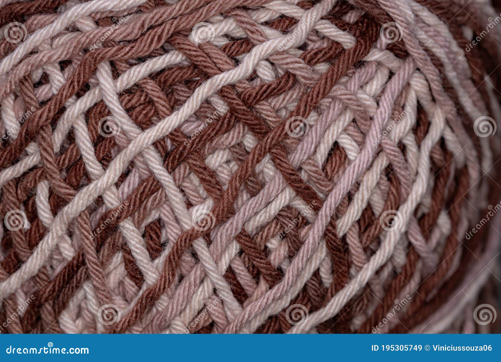 Roll of brown crochet yarn stock image. Image of fiber - 195305749