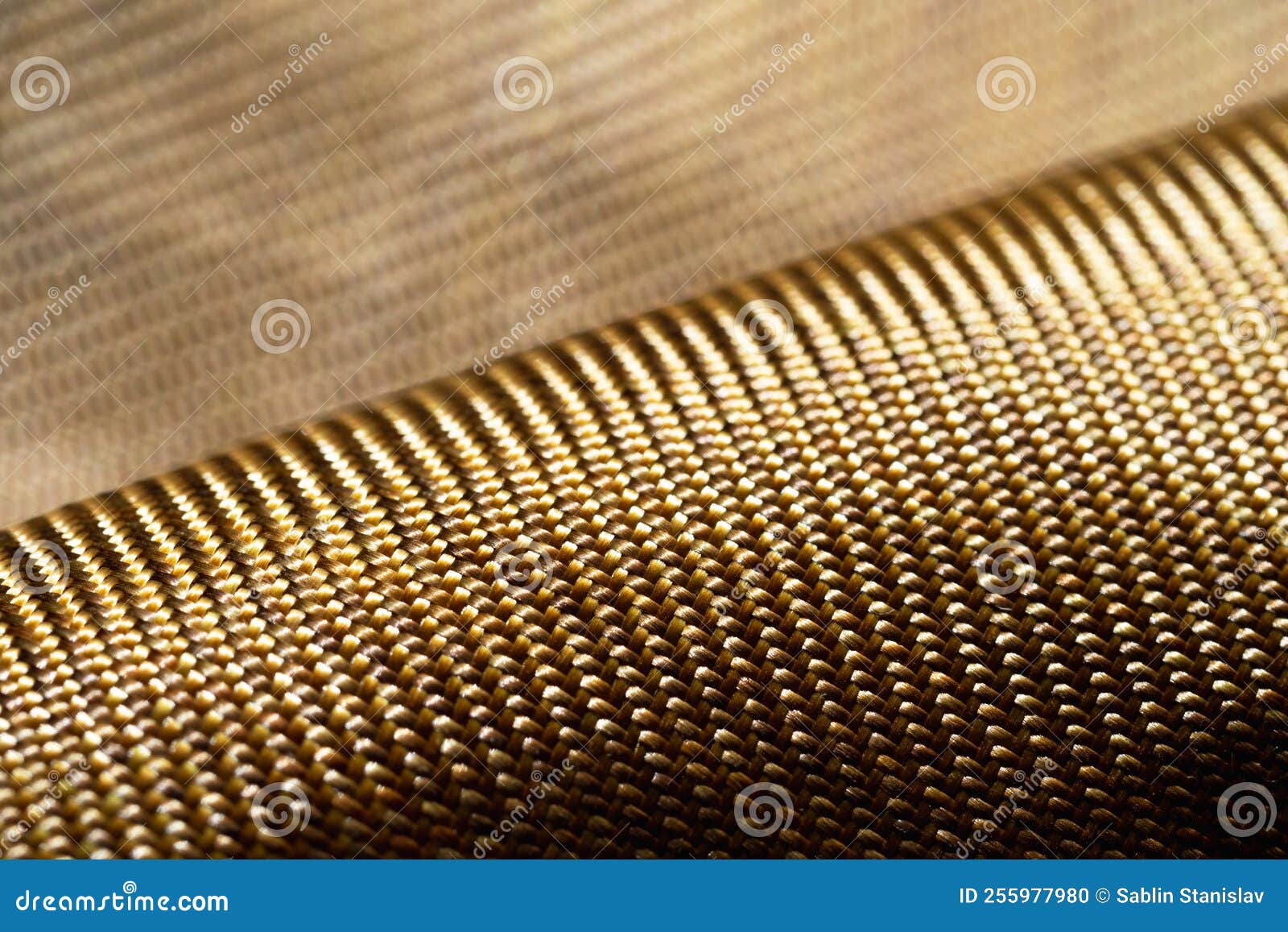 Bulletproof Material Aramid. Aramid Kevlar Background. Golden Kevlar ...