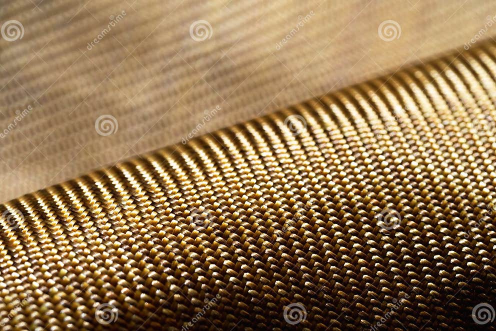 Roll of Bulletproof Material Aramid. Shining Aramid Kevlar Background ...