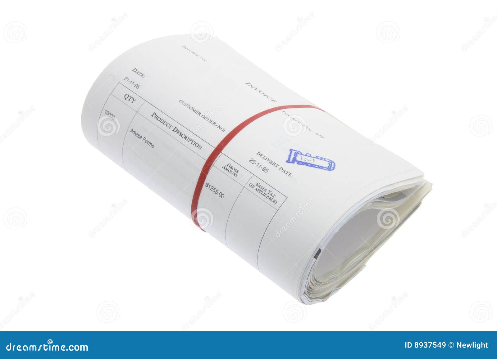 Roll of Business Documents stock image. Image of papers - 8937549