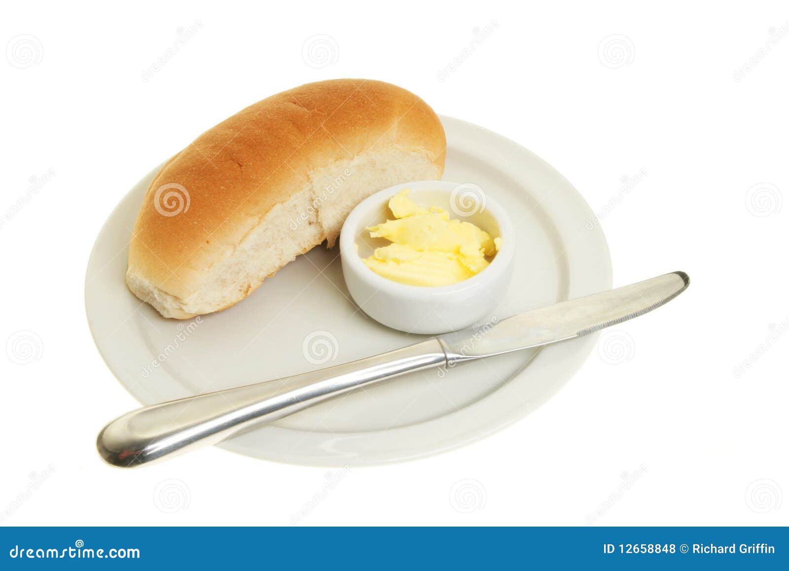 Roll and butter stock photo. Image of steel, silver, roll - 12658848