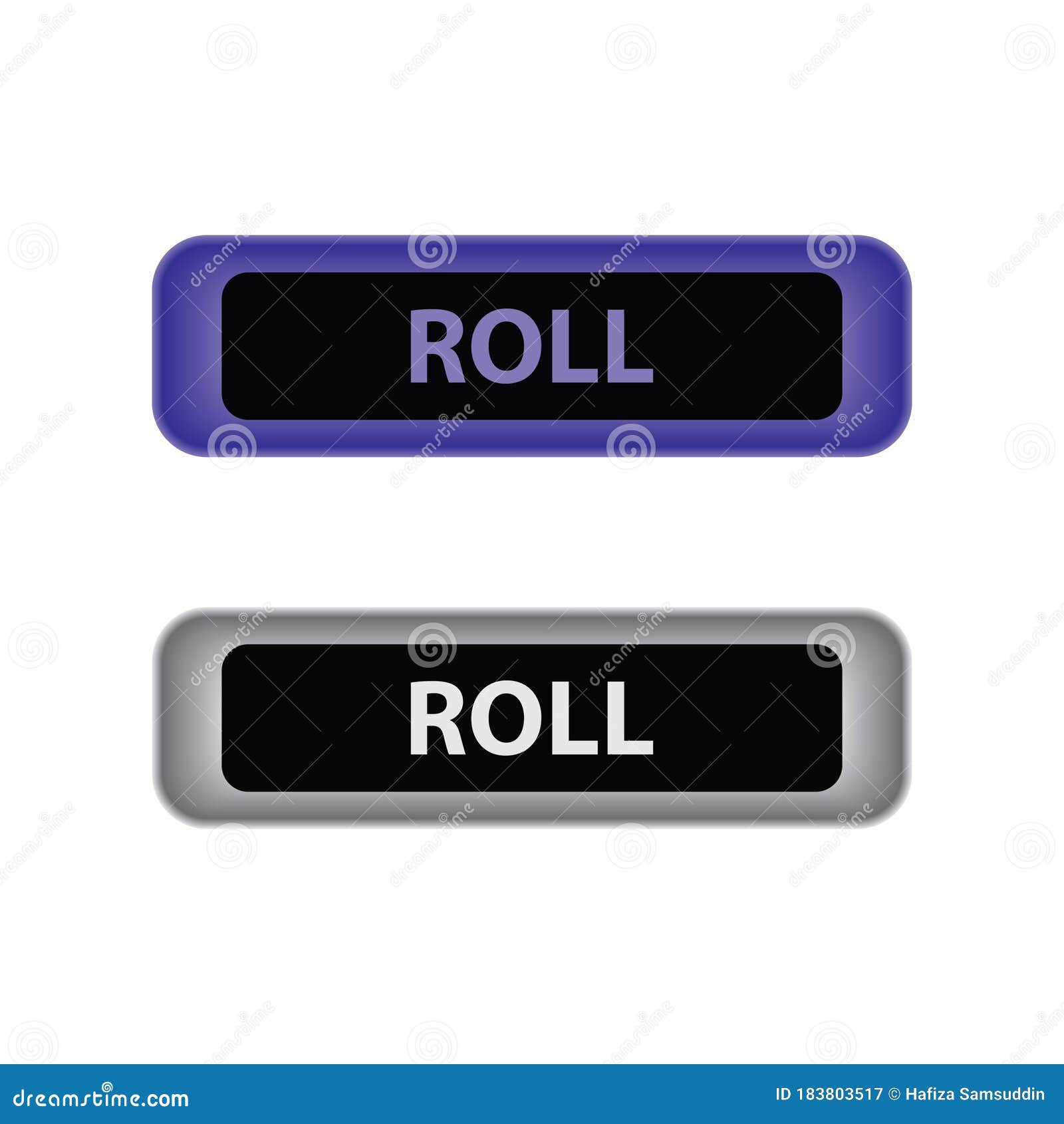 Roll Button. Vector Illustration Decorative Background Design Stock ...