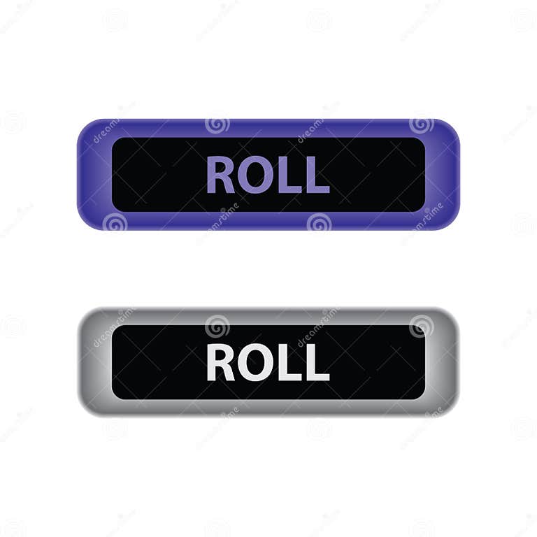 Roll Button. Vector Illustration Decorative Background Design Stock ...
